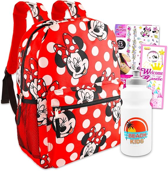 Amazon.com | Disney Minnie Mouse Large Travel Backpack For Girls Set ...