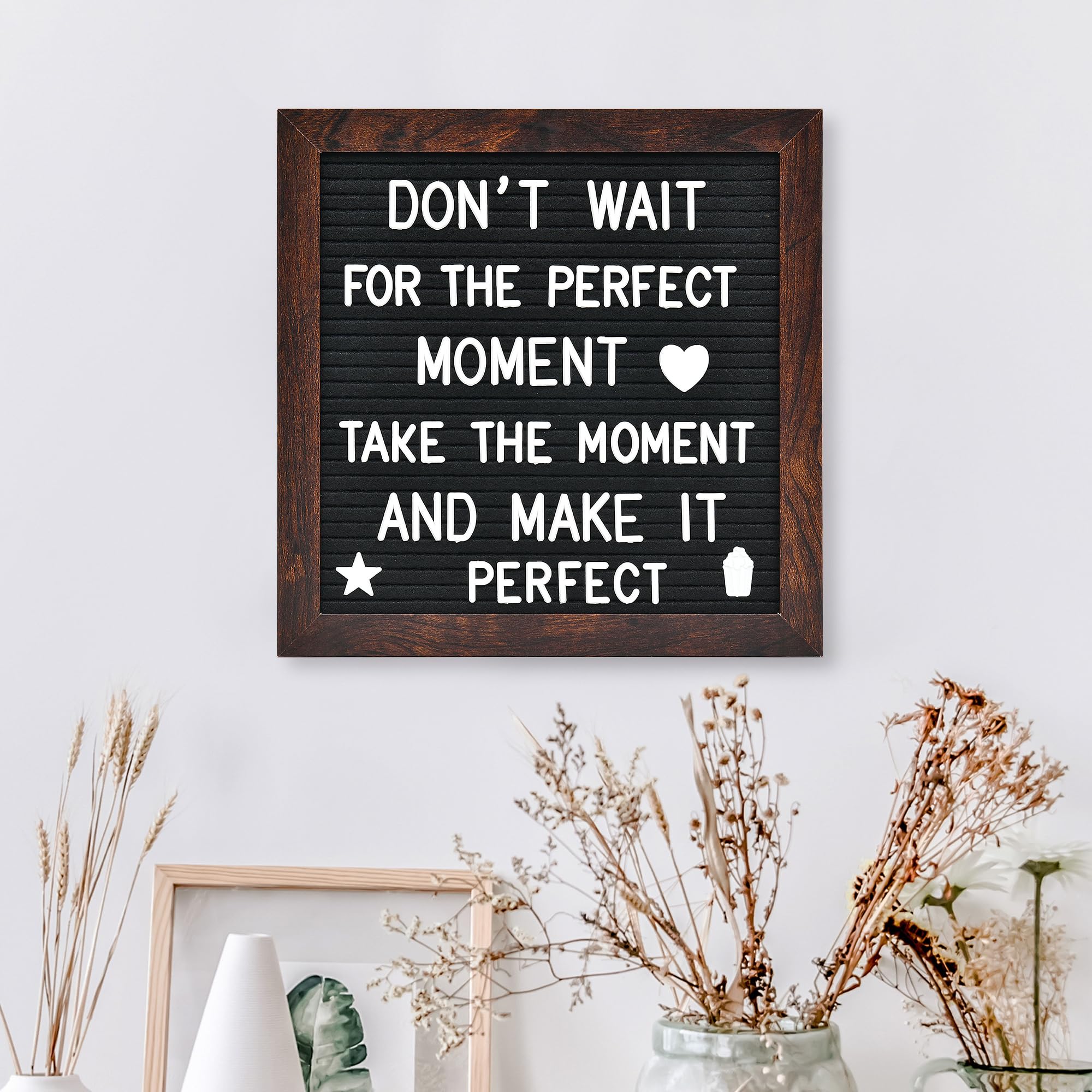 Changeable Message Board Double Sided Felt Letter Board - 10x10 Inch ...