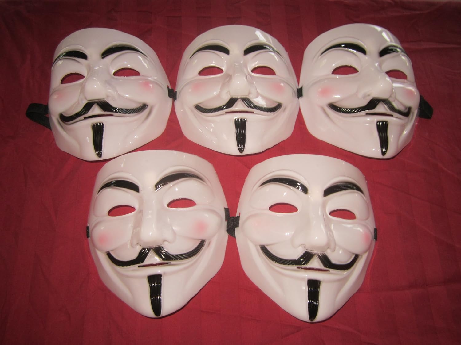 Amazon.com: Anonymous 5 pack V Mask Fast US shipping ANON 4Chan ...