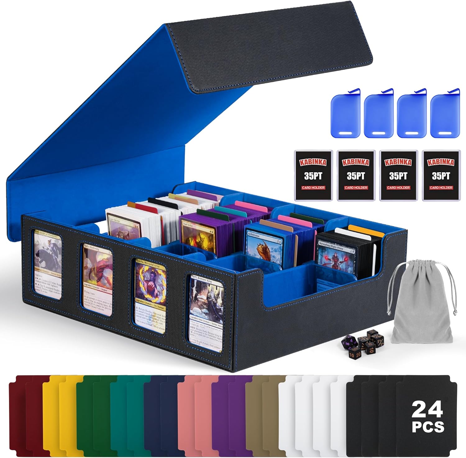 Amazon.com: Kabinka Trading Card Storage Box with Commander Display, 4 ...