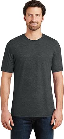 District Made Mens Perfect Tri Crew Tee. DM130 Black Frost | Amazon.com