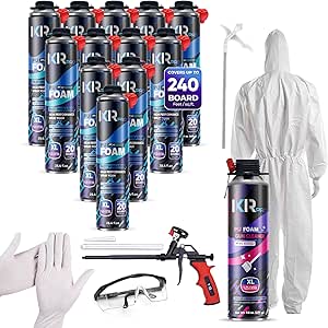 Amazon.com: Spray Foam Insulation Kit (12 PK Kit) Expanding Foam Sealant, Spray Insulation Foam ...