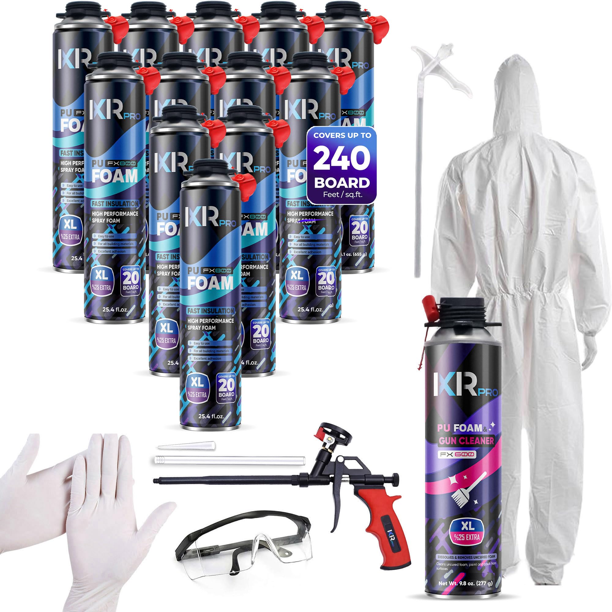 Amazon.com: Spray Foam Insulation Kit (12 PK Kit) Expanding Foam ...