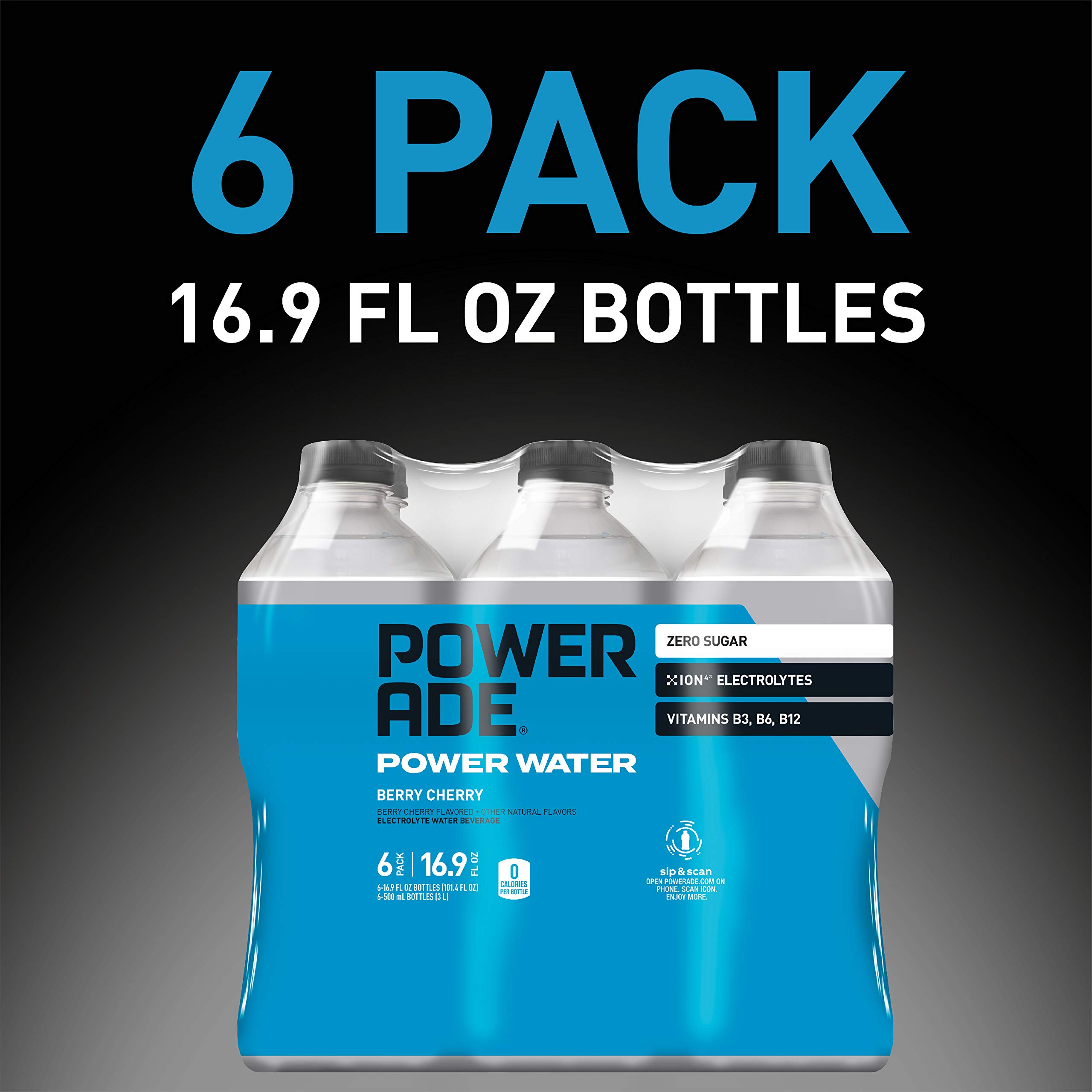 Powerade Power Water Berry Cherry Zero Sugar Zero Calorie Ion4 ...