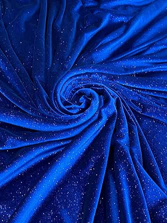 Amazon.com: Glitter Velvet Fabric Soft Stretchy Cloth with Shimmers ...