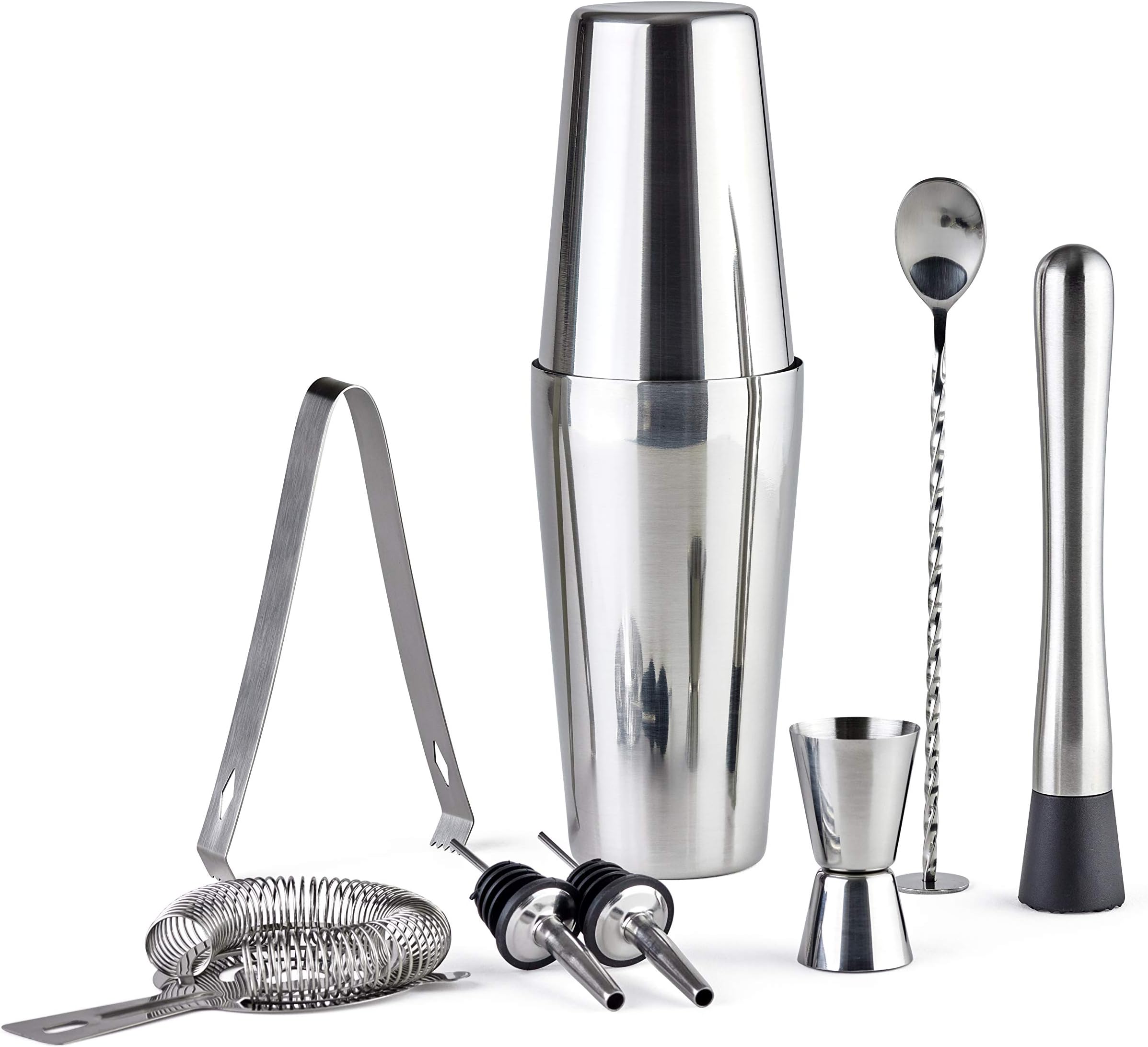 Amazon.com: Expert Cocktail Shaker Home Bar Set - 14 Piece Stainless ...