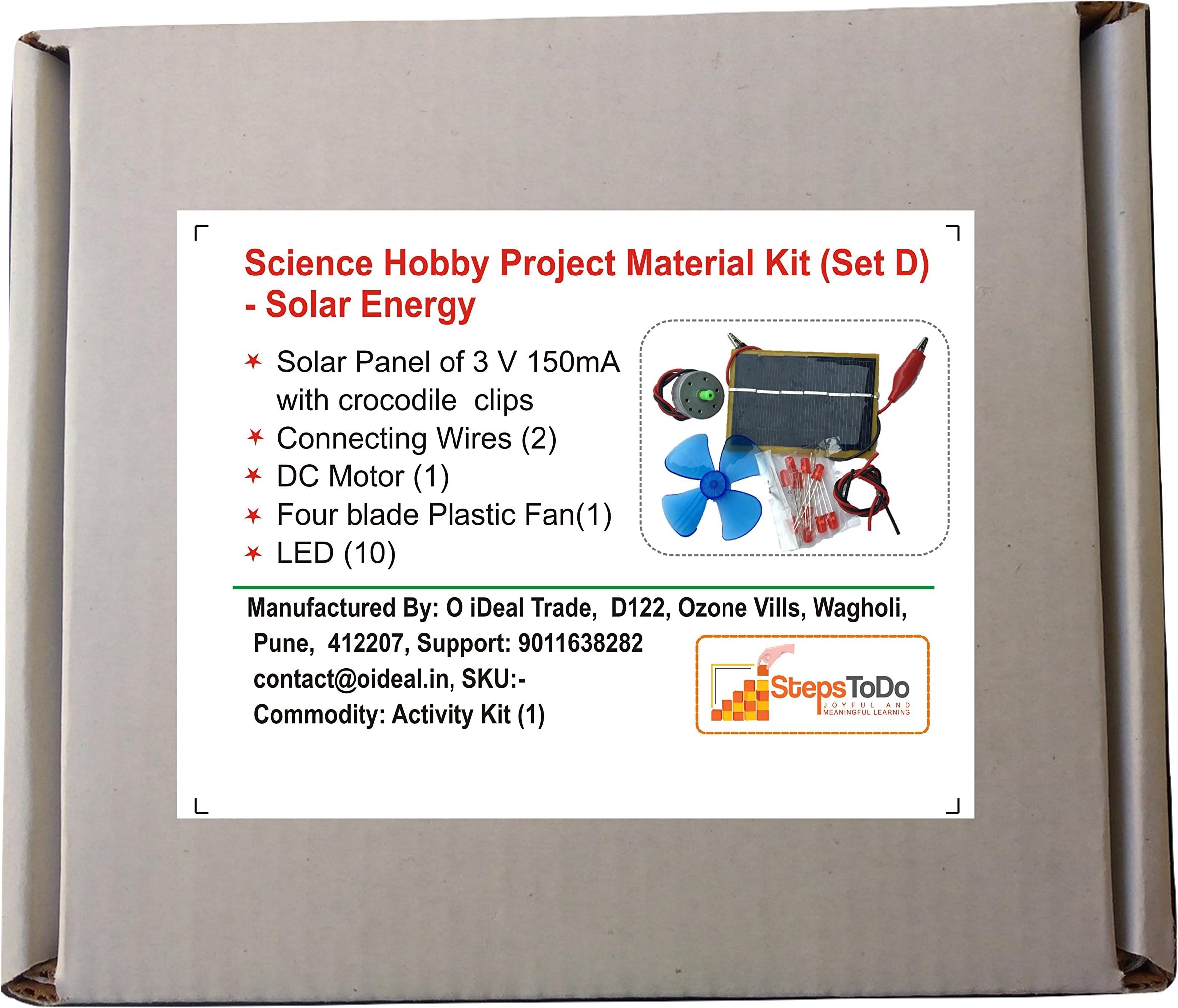 Buy StepsToDo (with device). Hobby Science Project Material Kit (Set D ...