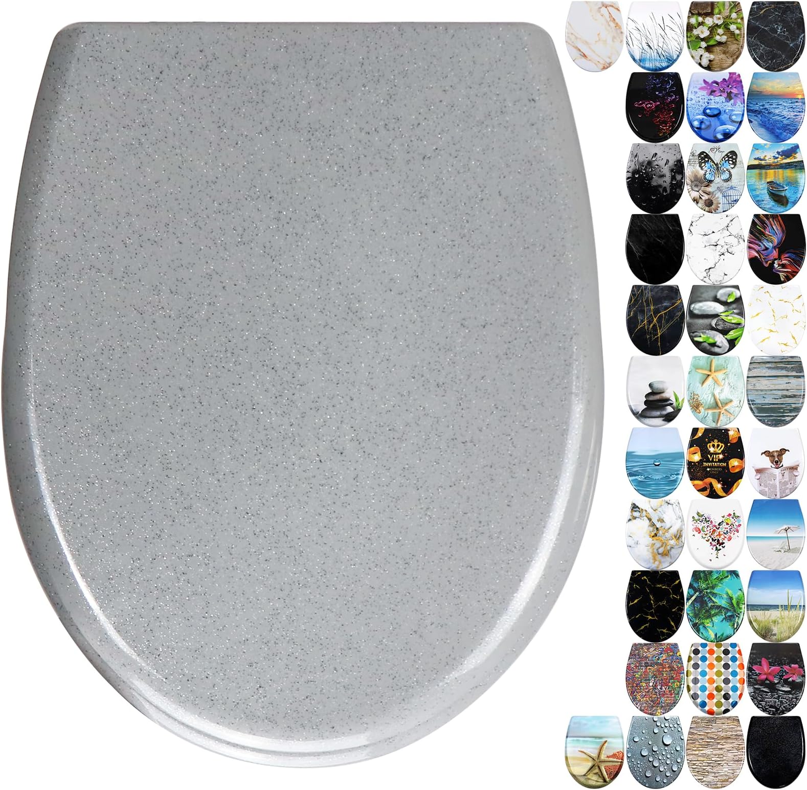 WC Sitz mit Absenkautomatik, hochwertige Oberfläche, einfache Montage ...