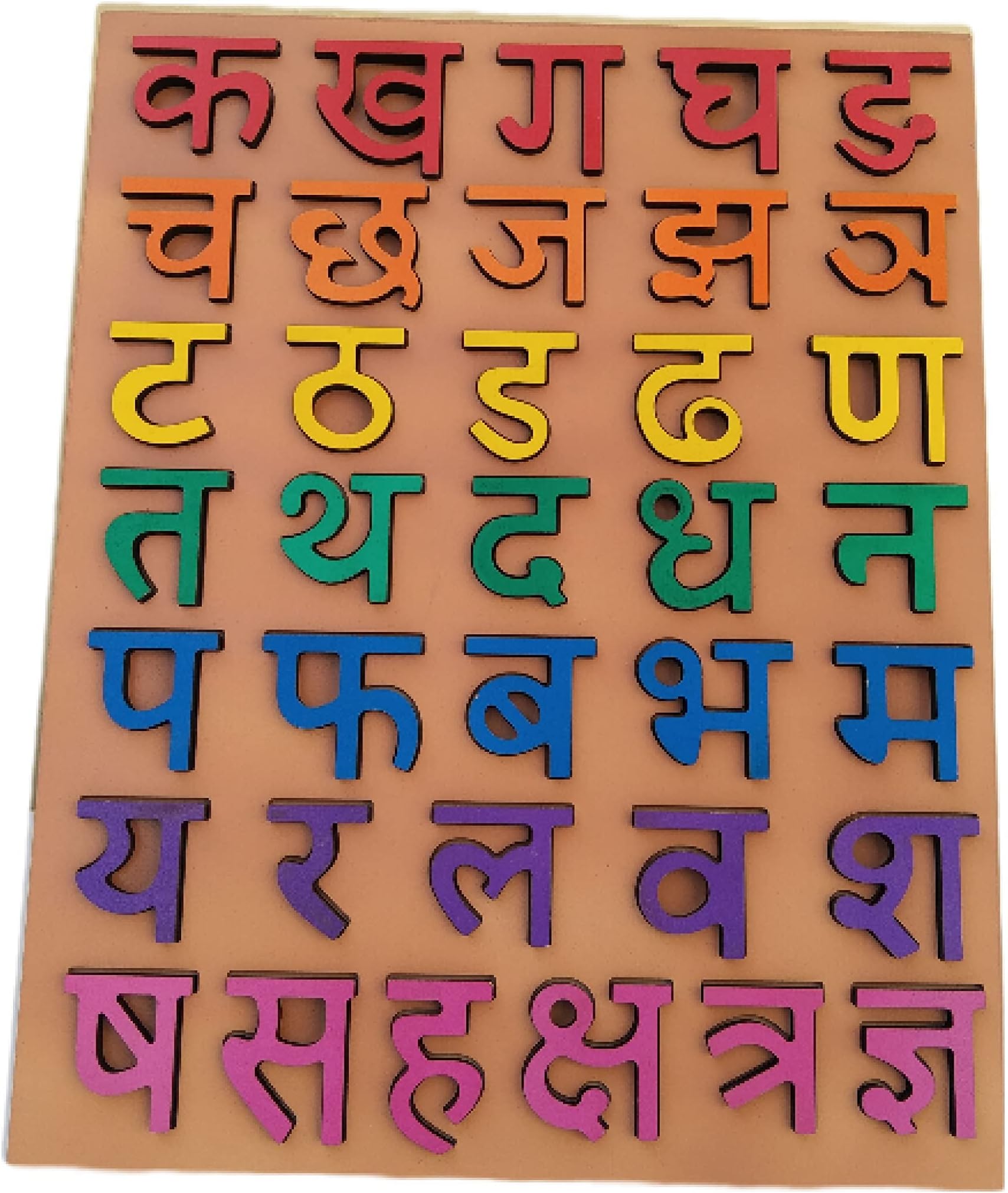 GYANOTOY Wooden Hindi Consonant Board- Enhance Hindi Language Skills ...