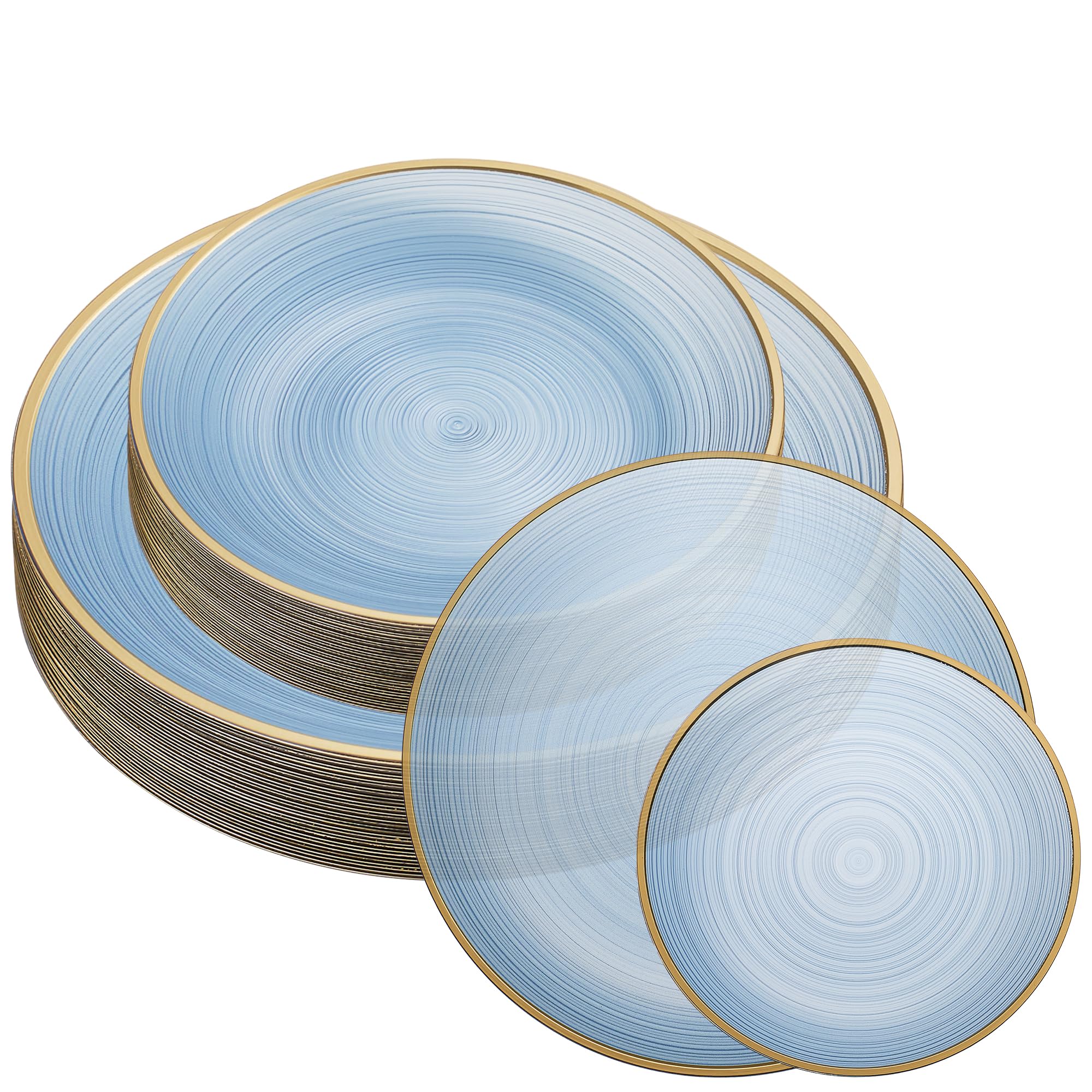 Snapklik.com : PLASTICPRO 32 Pieces Crystal Design Plastic Plates Combo ...