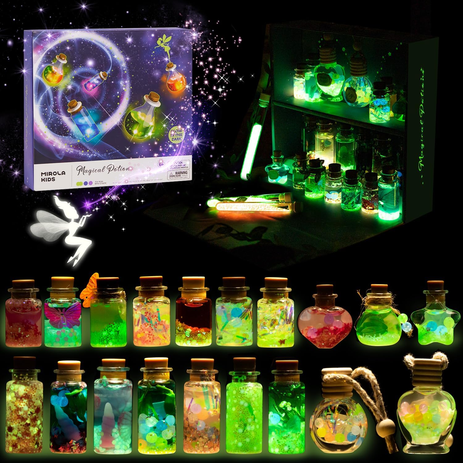 Amazon.com: Potion Kits for Kids, 21 Potion Bottles Magic Set, Easter ...