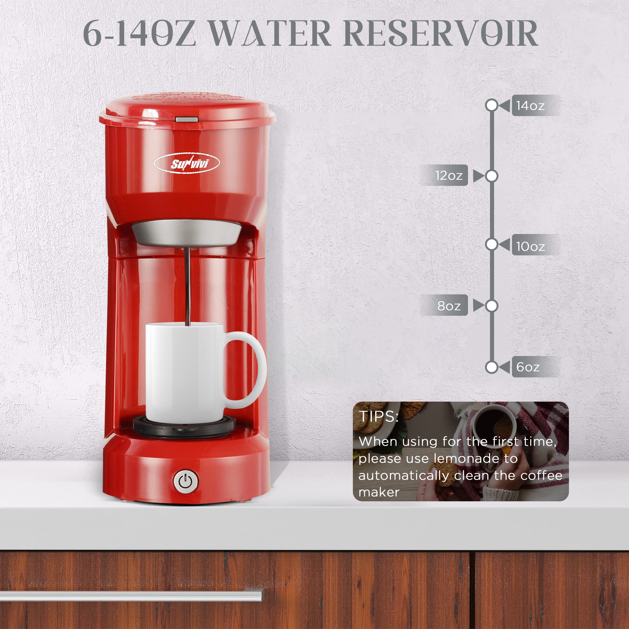 Snapklik.com : Single Serve Coffee Maker For Single Cup Pods & Ground Coffee, 2 In 1 One Serve ...