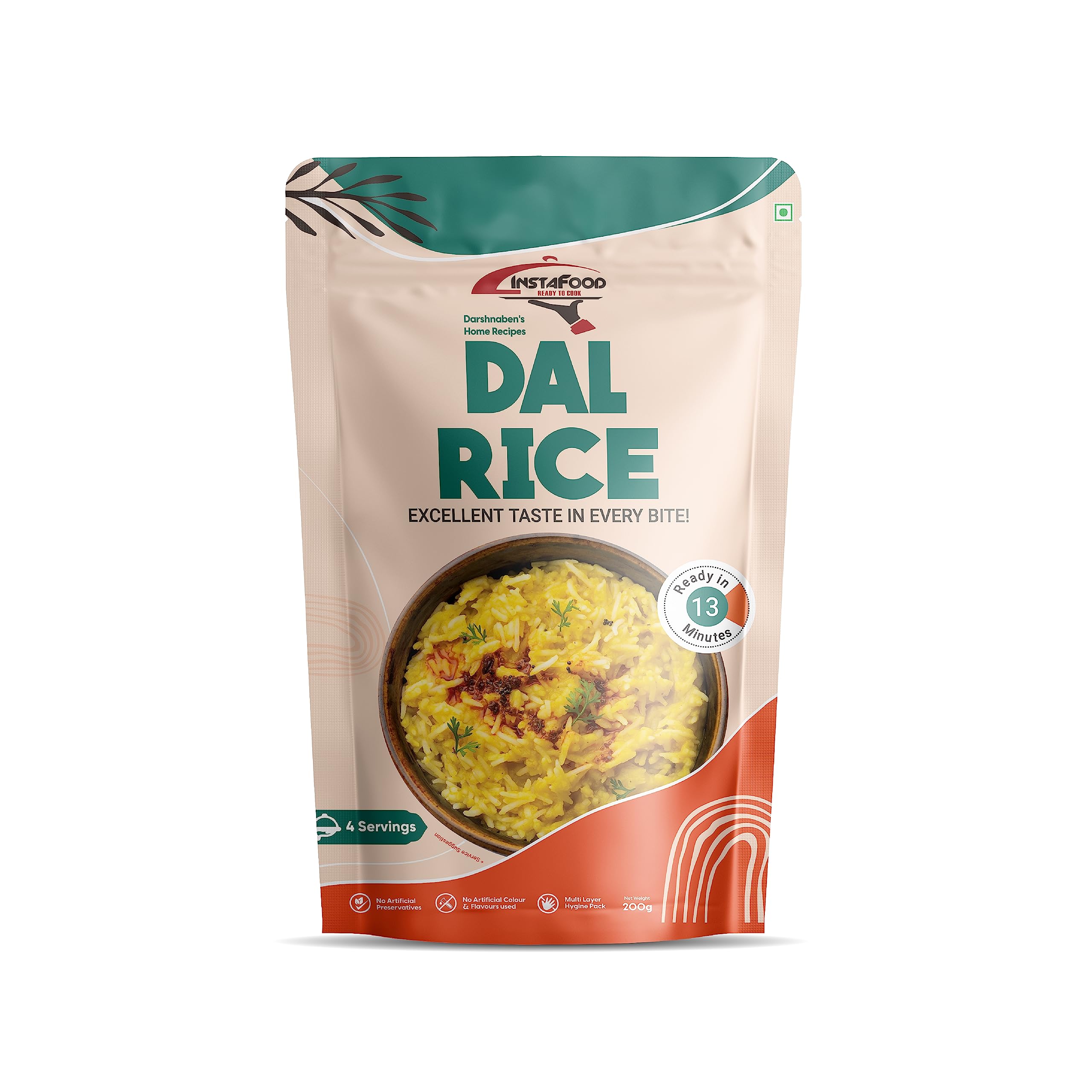 INSTAFOOD Dal Rice (Jain) | Ready to Eat Meal | Ready to Cook | 3-4 ...