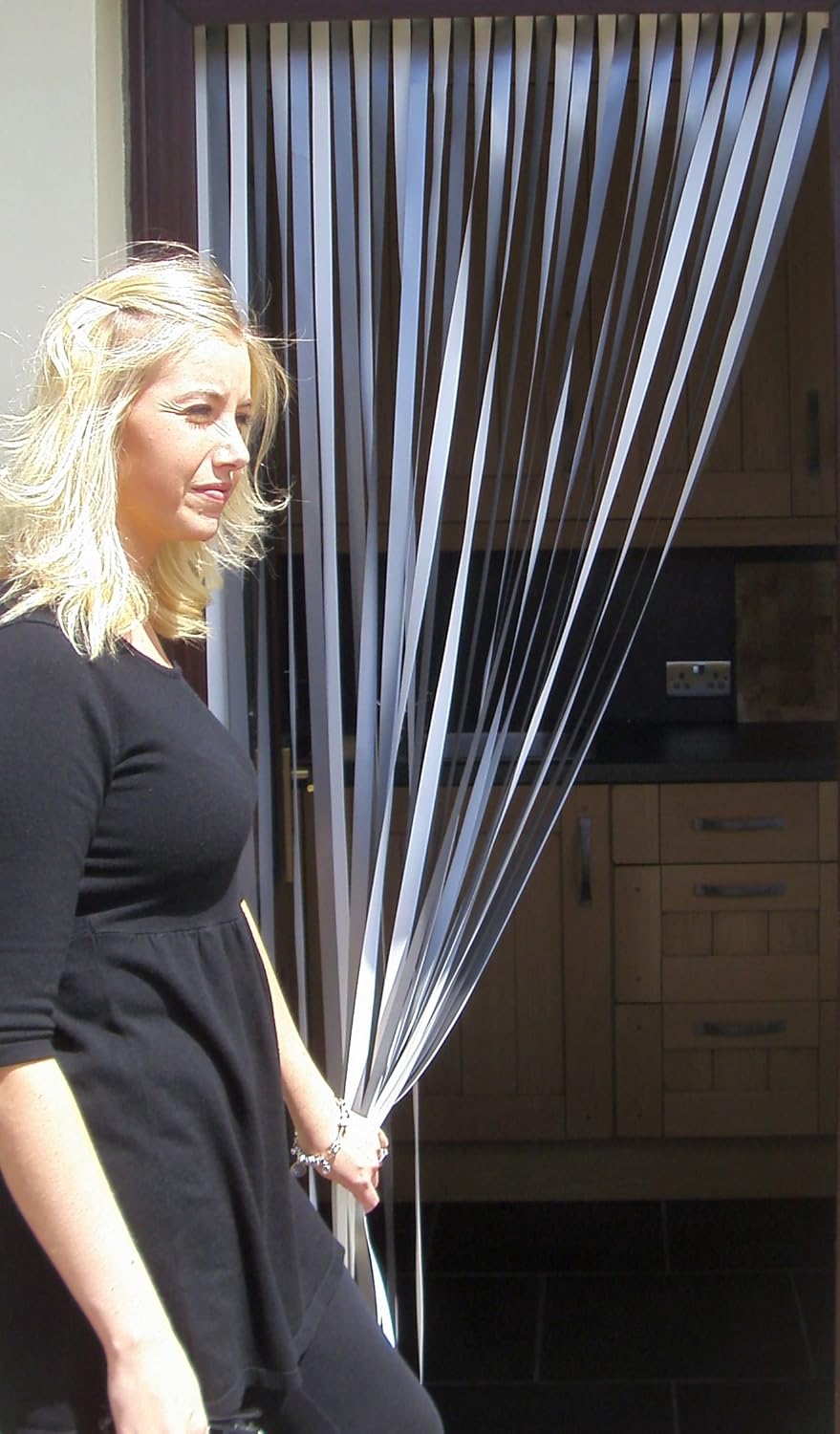 Heavy Duty Bug Blind,Fly Blind,Strip Blind, Door Blind- 'WHITE/SILVER ...