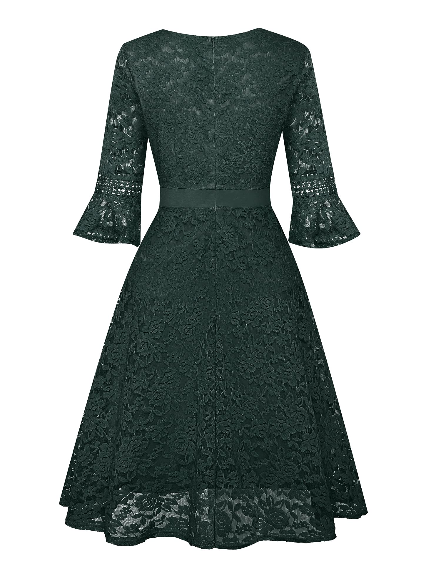 Snapklik.com : Twinklady Womens Vintage Full Lace Bell Sleeve Big Swing ...