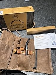 Amazon.com: Whitluck's Tobacco Pipe with Waxed Canvas Pipe Roll ...