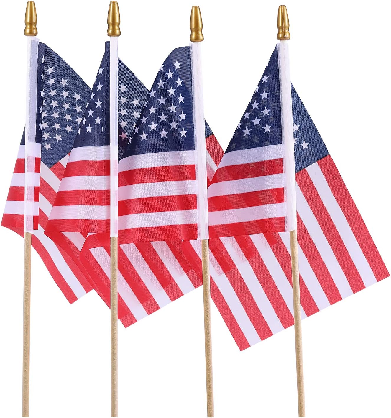 Amazon.com: Small American Flags on Stick, Perfect for July 4th ...