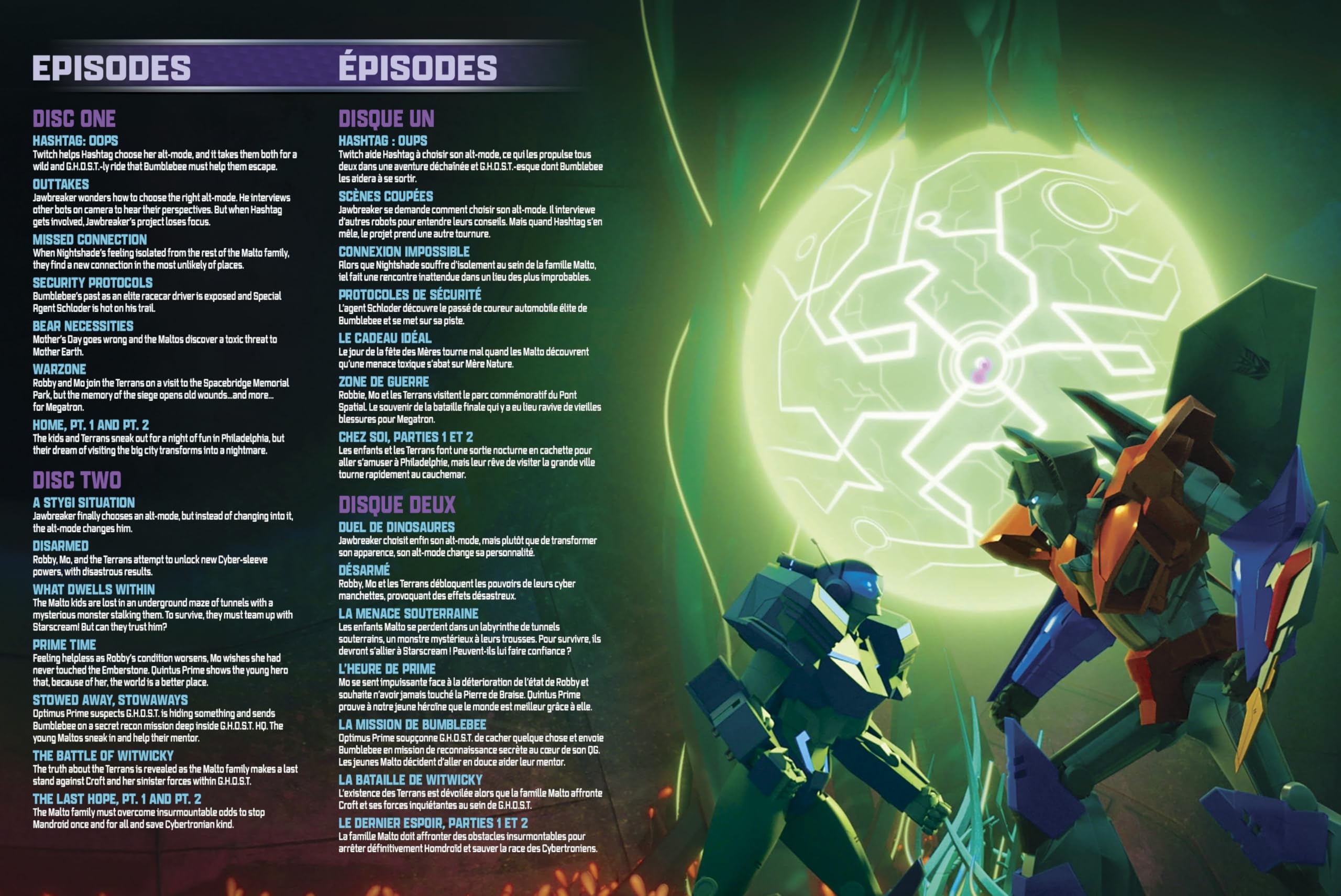 DVD et Blu-ray des Épisodes de… Transformers EarthSpark ― En Anglais et ...