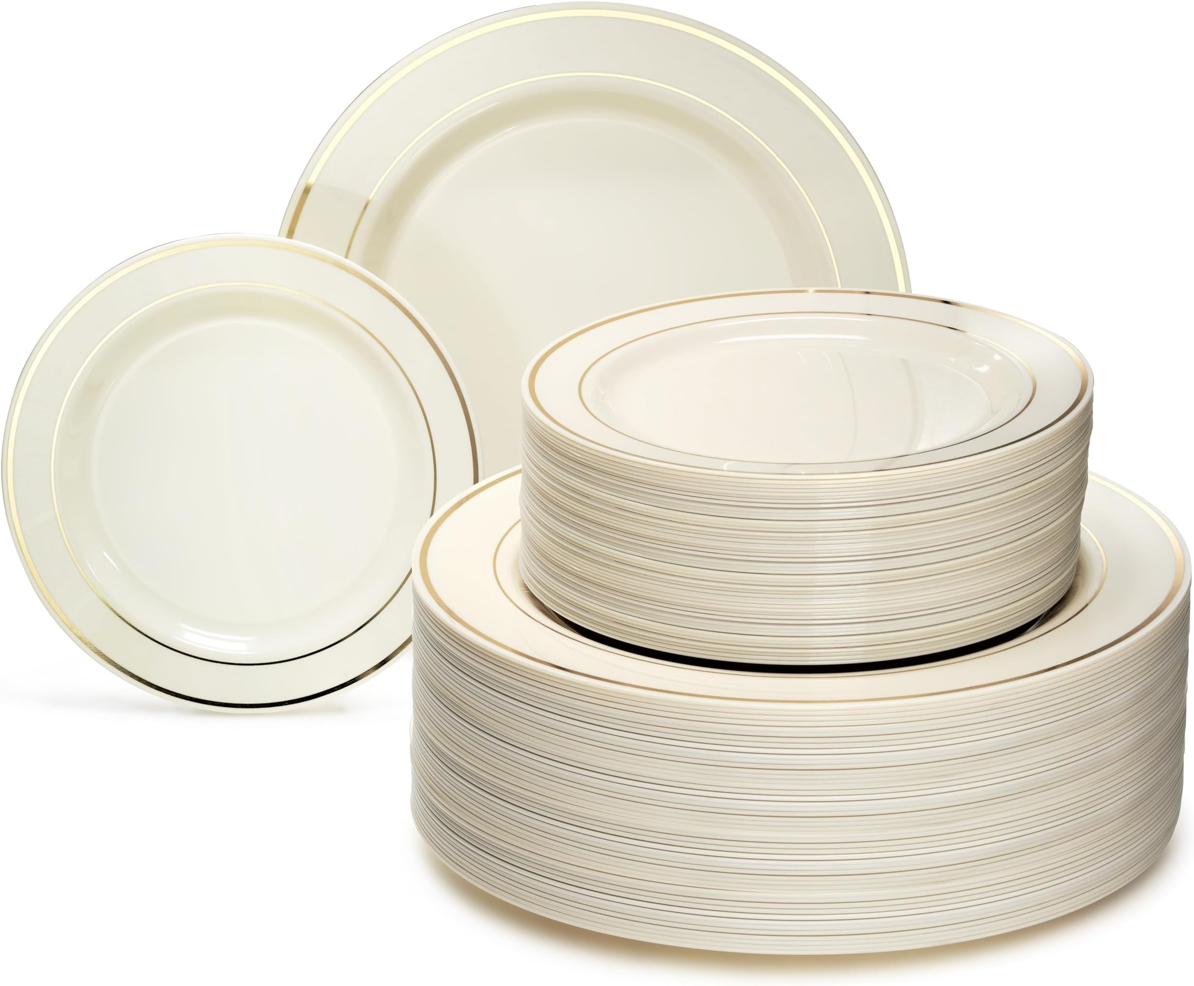 Amazon.com: Disposable Plastic Dinner 120 Plates - 10.25" Heavy Duty ...
