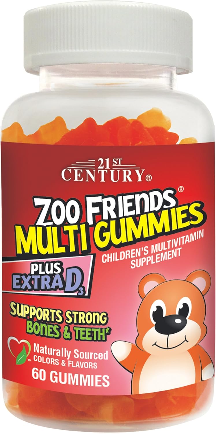 Amazon.com: 21st Century Zoo Friends Tropical Multi Gummies Plus Extra ...