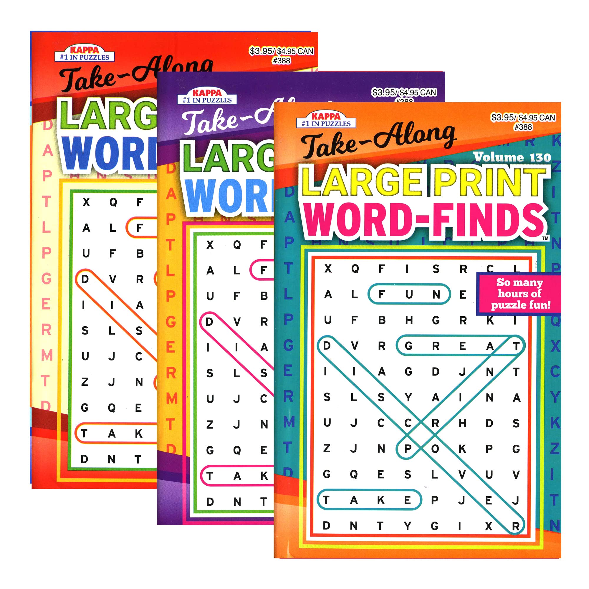Buy Kappa Take Along Large Print Word Finds Puzzle Book - 8" x 5 ...