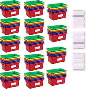 Amazon.com: Outus 84 Pcs Plastic Cubby Bins Bulk for Classroom ...