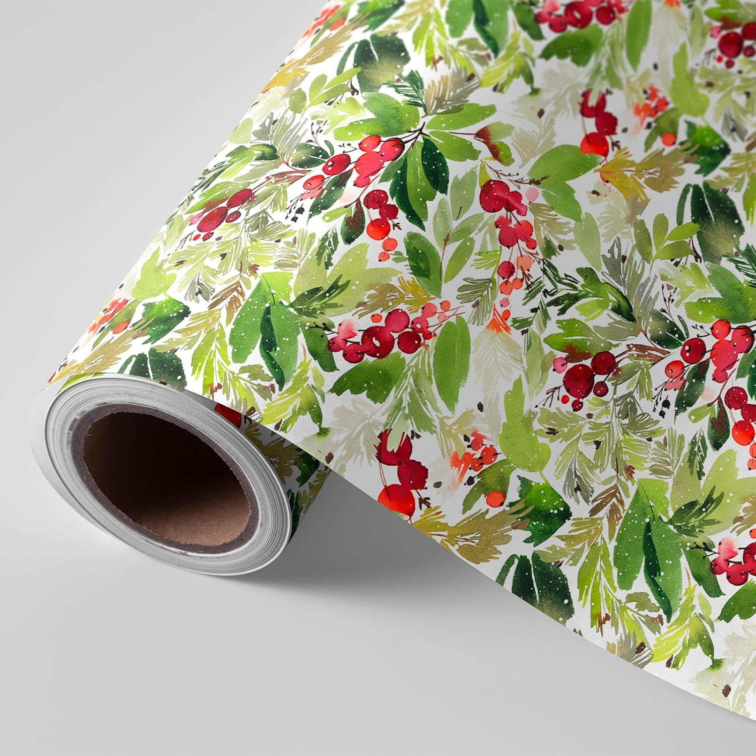Amazon.com: JarThenaAMCS Christmas Holly Wrapping Paper -Mini Roll- 17 ...