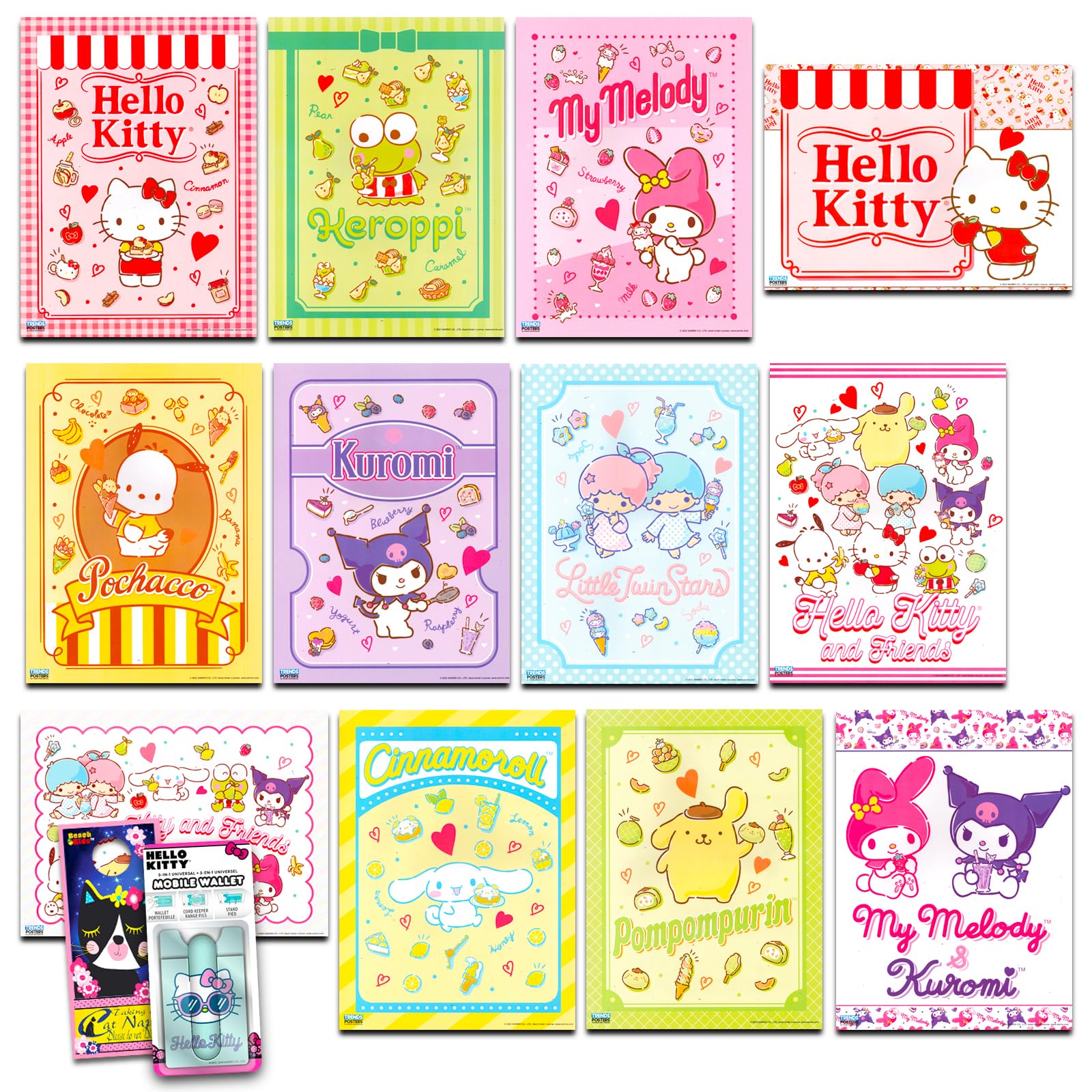 Amazon.com: Hello Kitty Poster Set - Hello Kitty Room Decor Bundle with ...