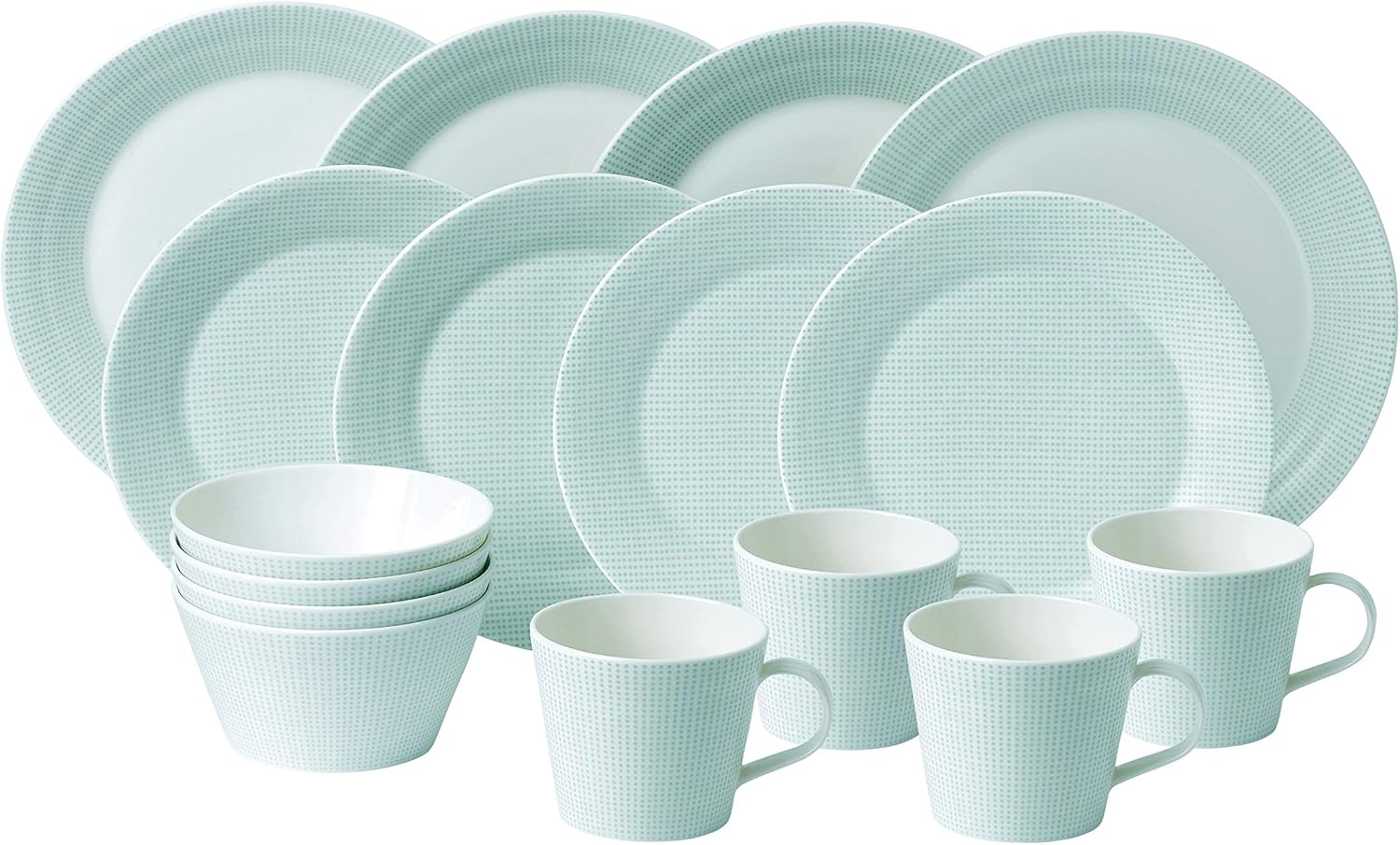 Amazon.com | Royal Doulton Pacific 16 Pc Dinnerware Set Dots Porcelain ...