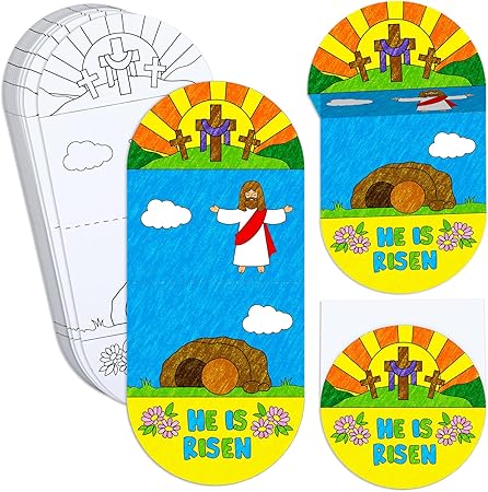 Amazon.com: Saypacck 36 Pcs Easter He is Risen Craft Set Religious ...