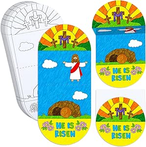 Amazon.com: Saypacck 36 Pcs Easter He Is Risen Craft Set Religious ...