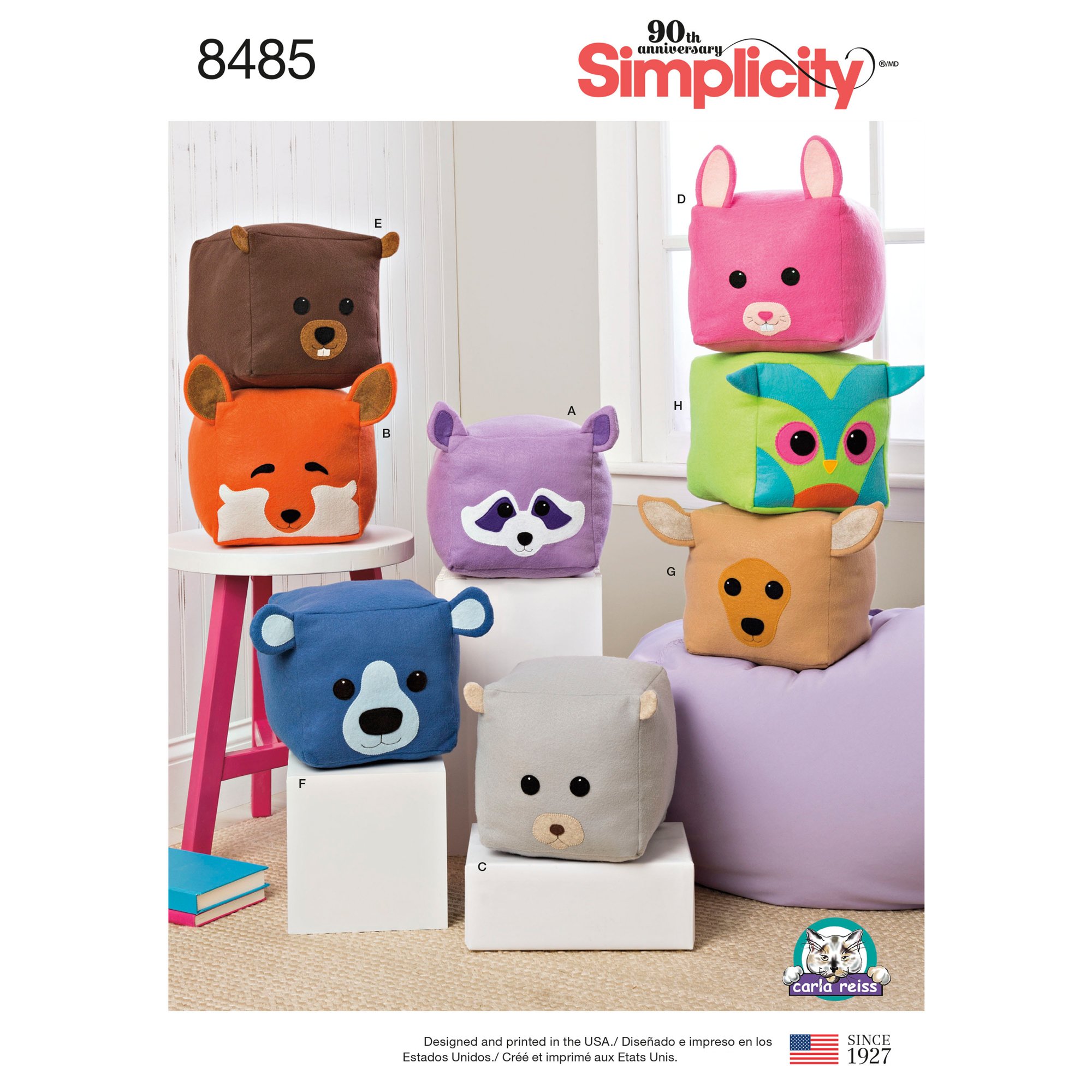 Amazon.com: Simplicity US8485OS Stuffed Cube Animals, One Size: Posters ...