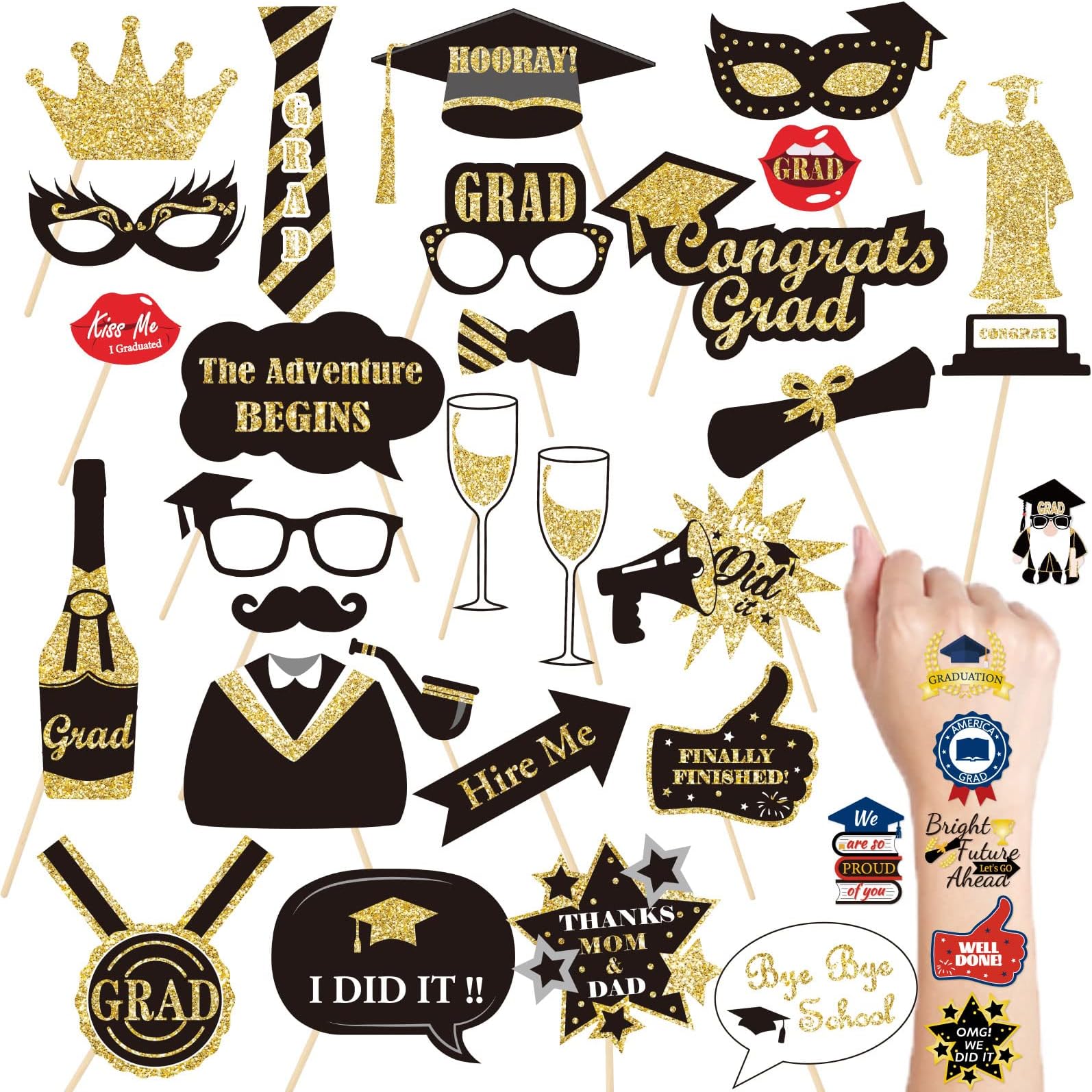 Amazon.com: Graduation Photo Booth Props 2023, Graduation Photo Props ...