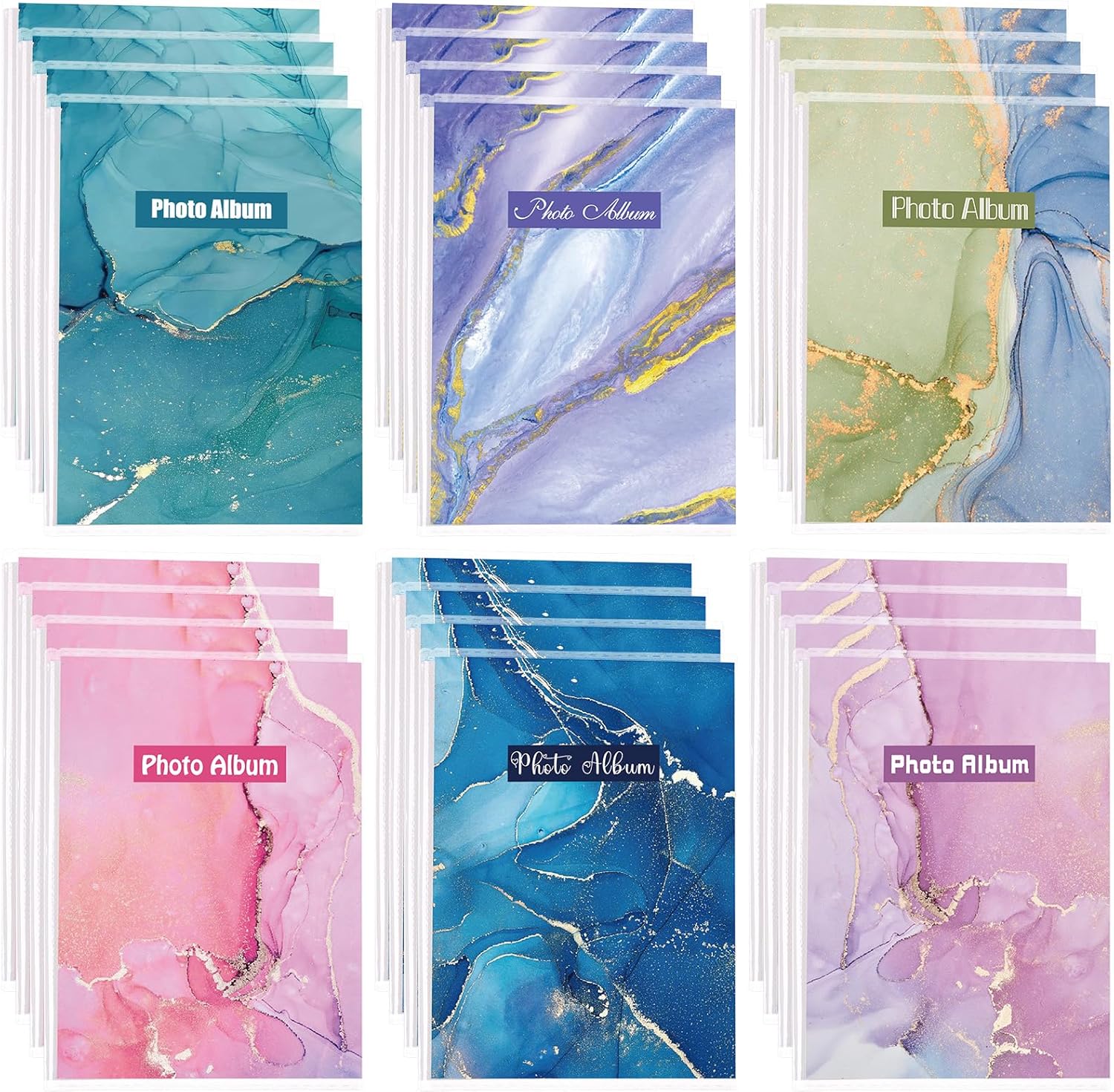 Amazon.com: 24 Pack Mini Photo Album 4 x 6 Small Photo Book with ...