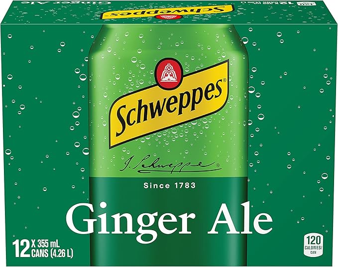 Schweppes Caffeine-Free Ginger Ale 12-Pack, 355mL Cans