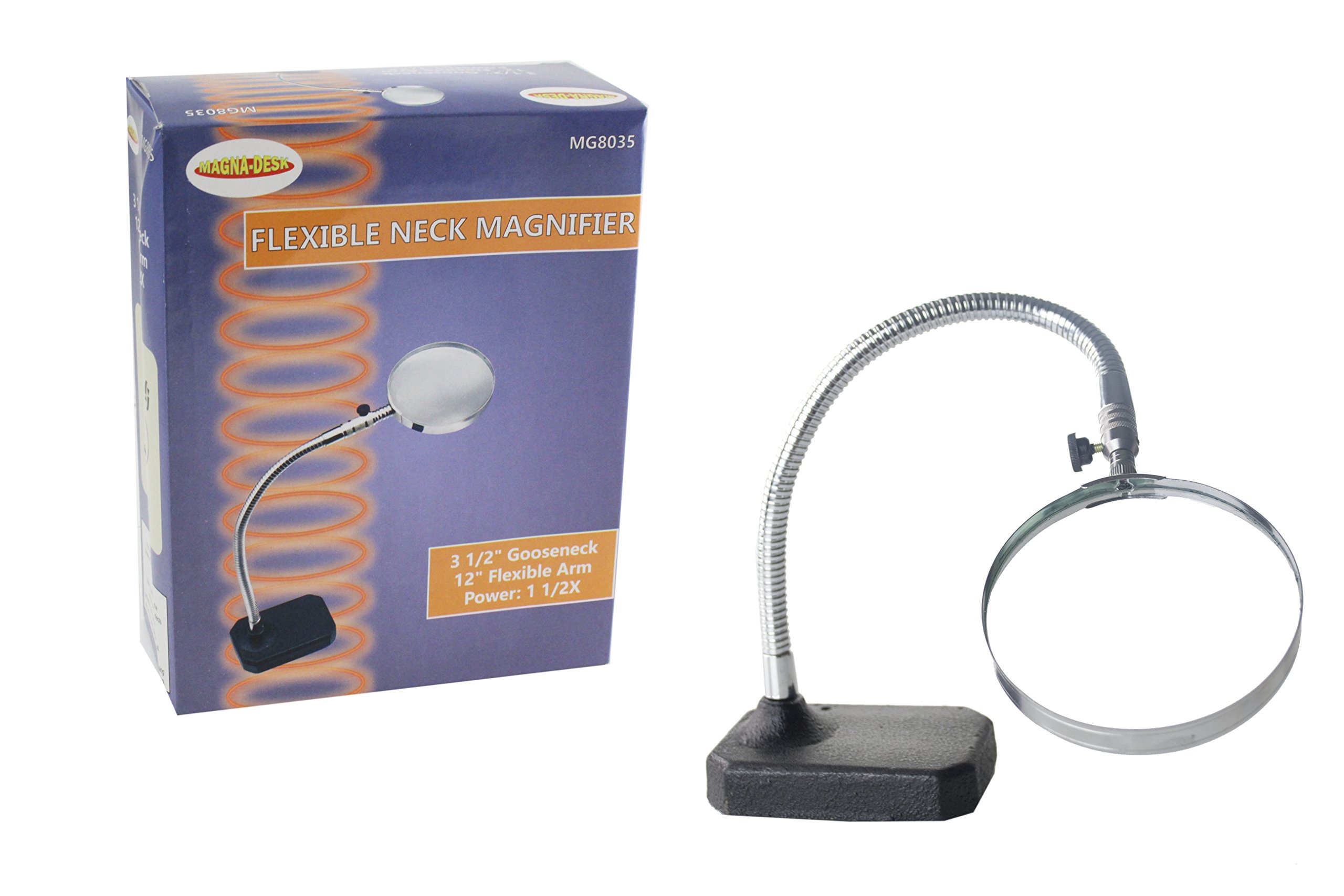 Amazon.com: MAGNA-DESK 12" Flexible Neck Magnifier | 2X Power ...