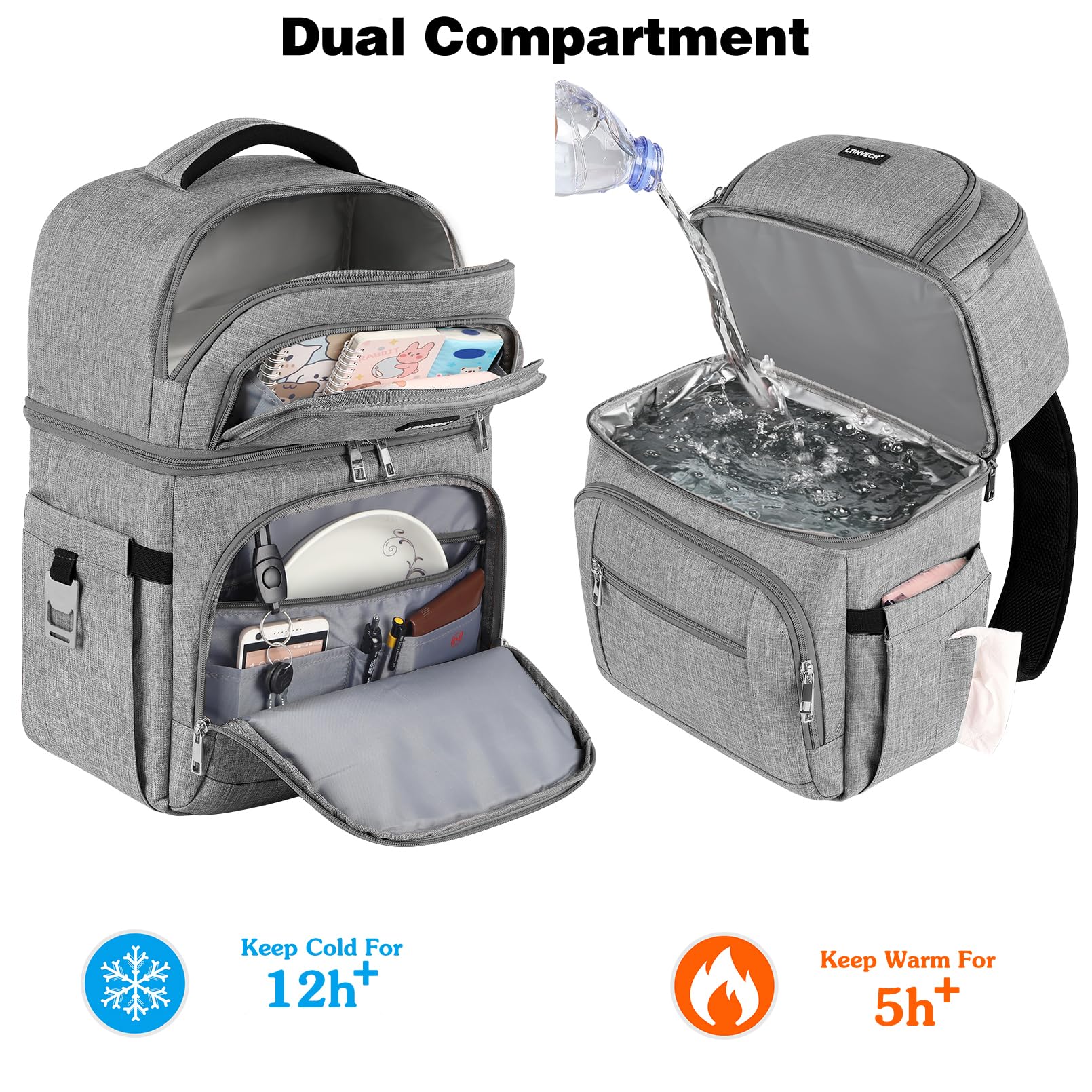 Snapklik.com : Cooler Backpack,Insulated Backpack Cooler Leakproof ...