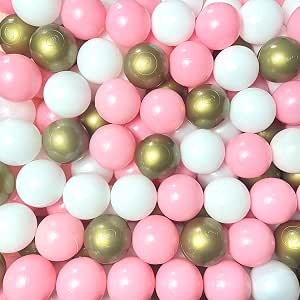 Amazon.com: Colorful Ball Pit Balls 100 Pink Ocean Balls for Babies ...