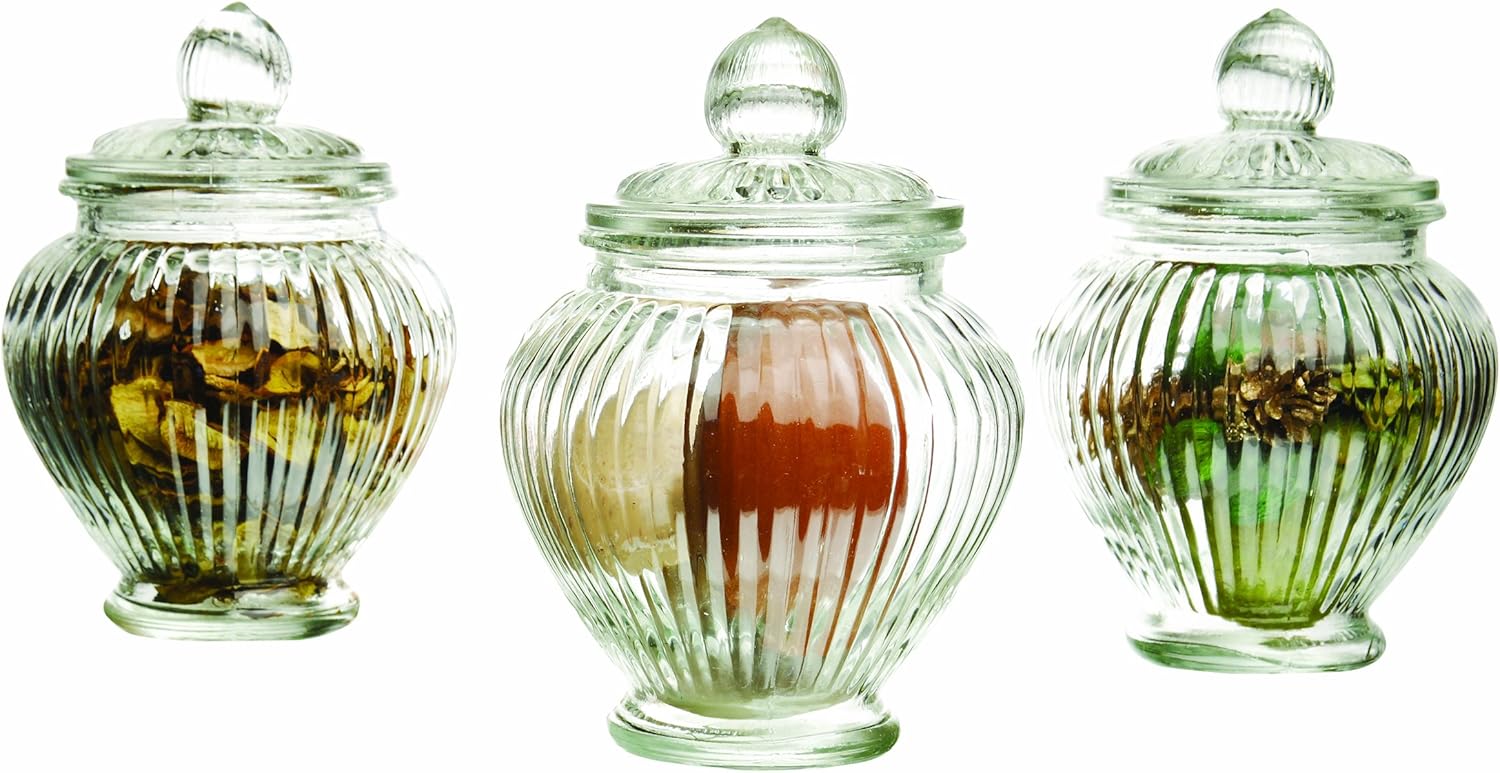 Amazon.com: Circleware 3-Piece Classic Clear Jar Set: Cookie Jars: Home ...