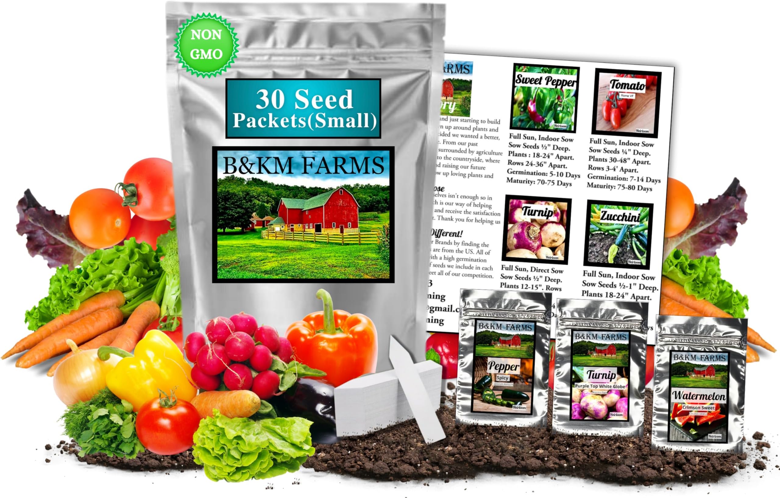 Amazon.com : Survival Vegetable Seeds Garden Kit Over 16,000 Seeds Non ...