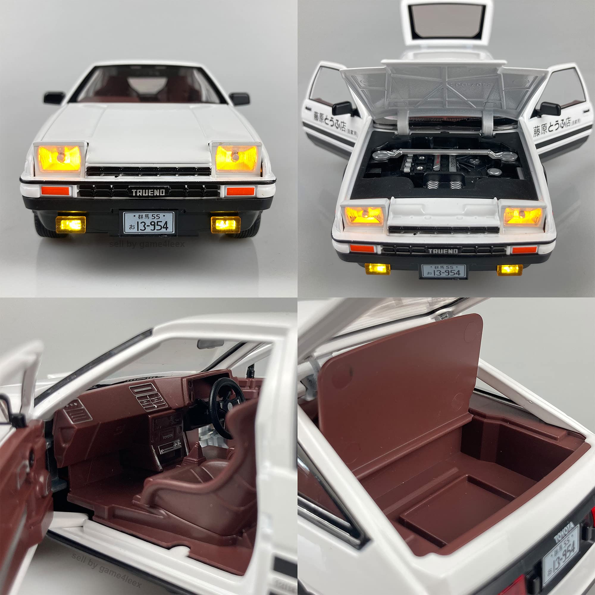 Buy 1:20 Scale MiniAuto Initial D Trueno AE86 Sprinter Alloy Diecast ...