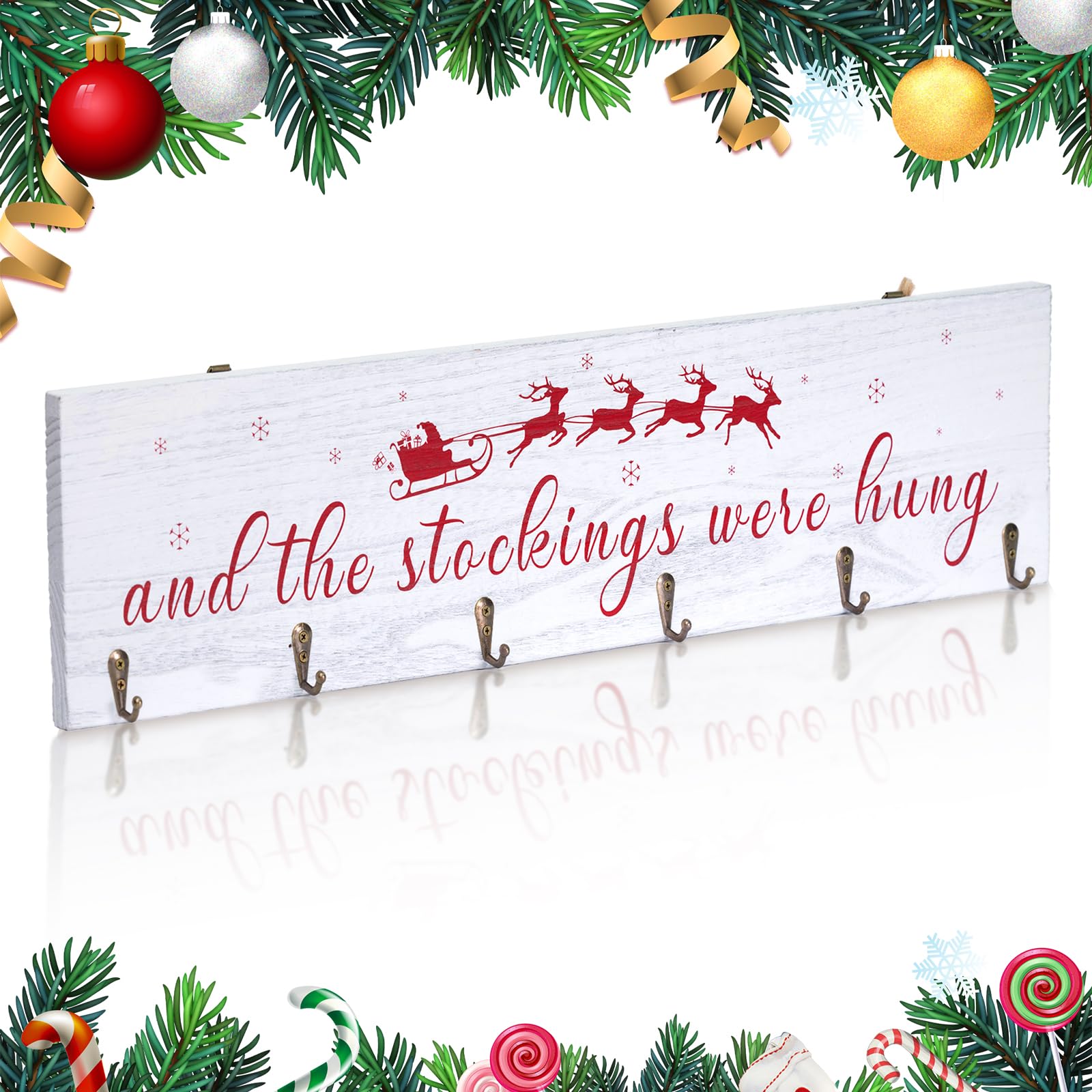 Amazon.com: KORMMCO Christmas Stocking Holder, The Stocking were Hung ...