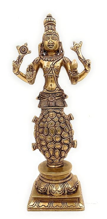 Buy South Indian Arts Brass Kurma Avatar Idol | Tortoise Incarnation of ...