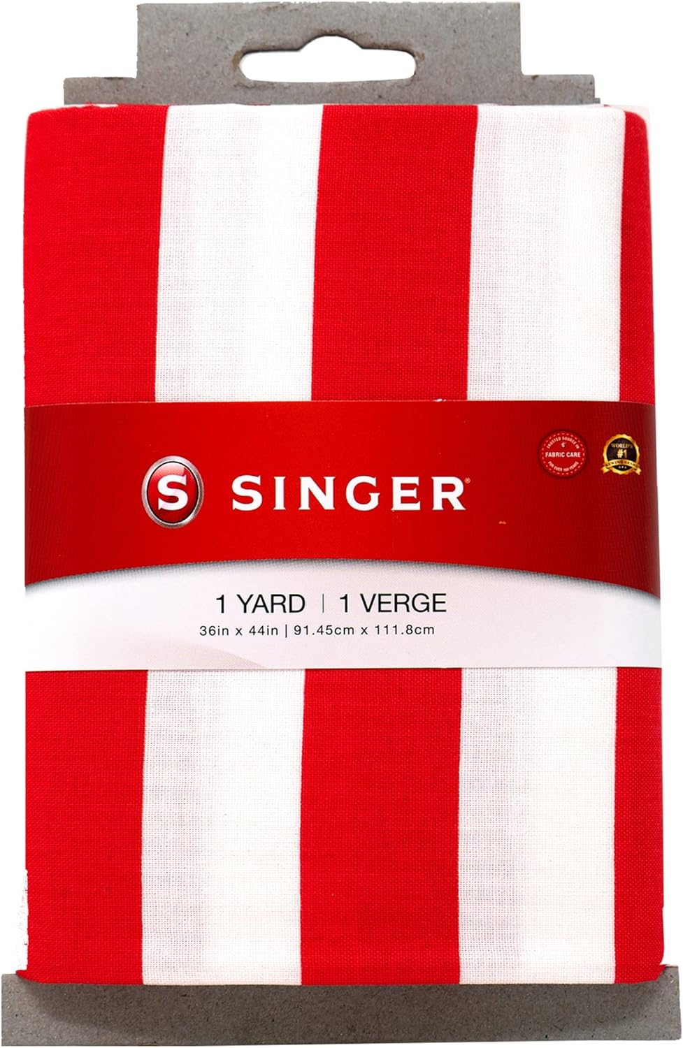 Amazon.com: Singer Print Fabric, 100% Cotton, 1 Yard Precut, Red Stripe ...