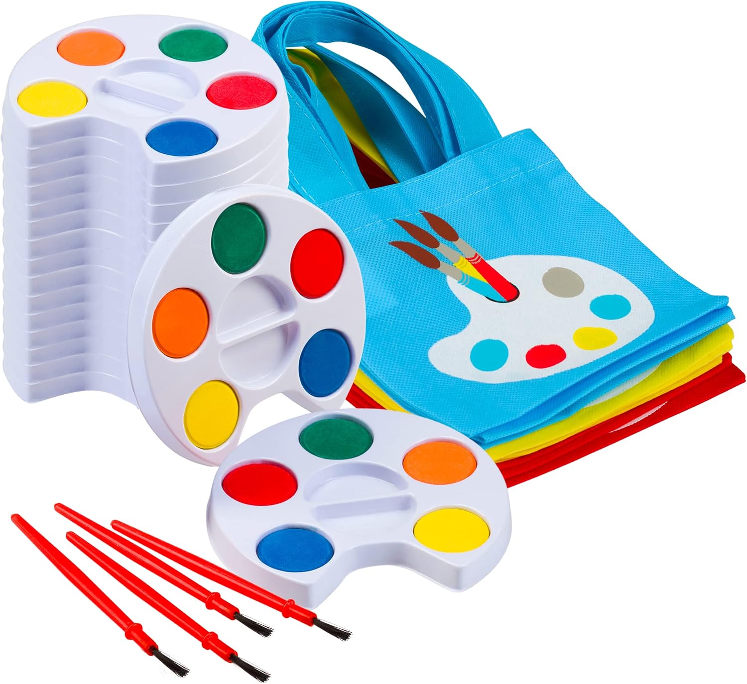 Amazon.com: Mini Watercolor Kids Paint Party Favors with Canvas Tote ...