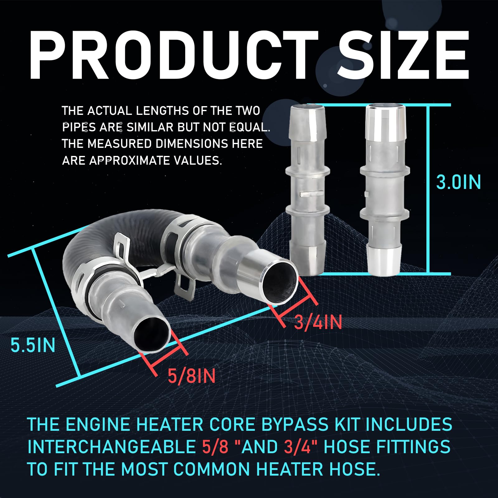 Snapklik.com : Gagsu 626-001 Universal Engine Heater Core Bypass Kit