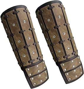 Amazon.com: Medieval Leather Gauntlet Wristband,Vintage Mercenary Arm ...