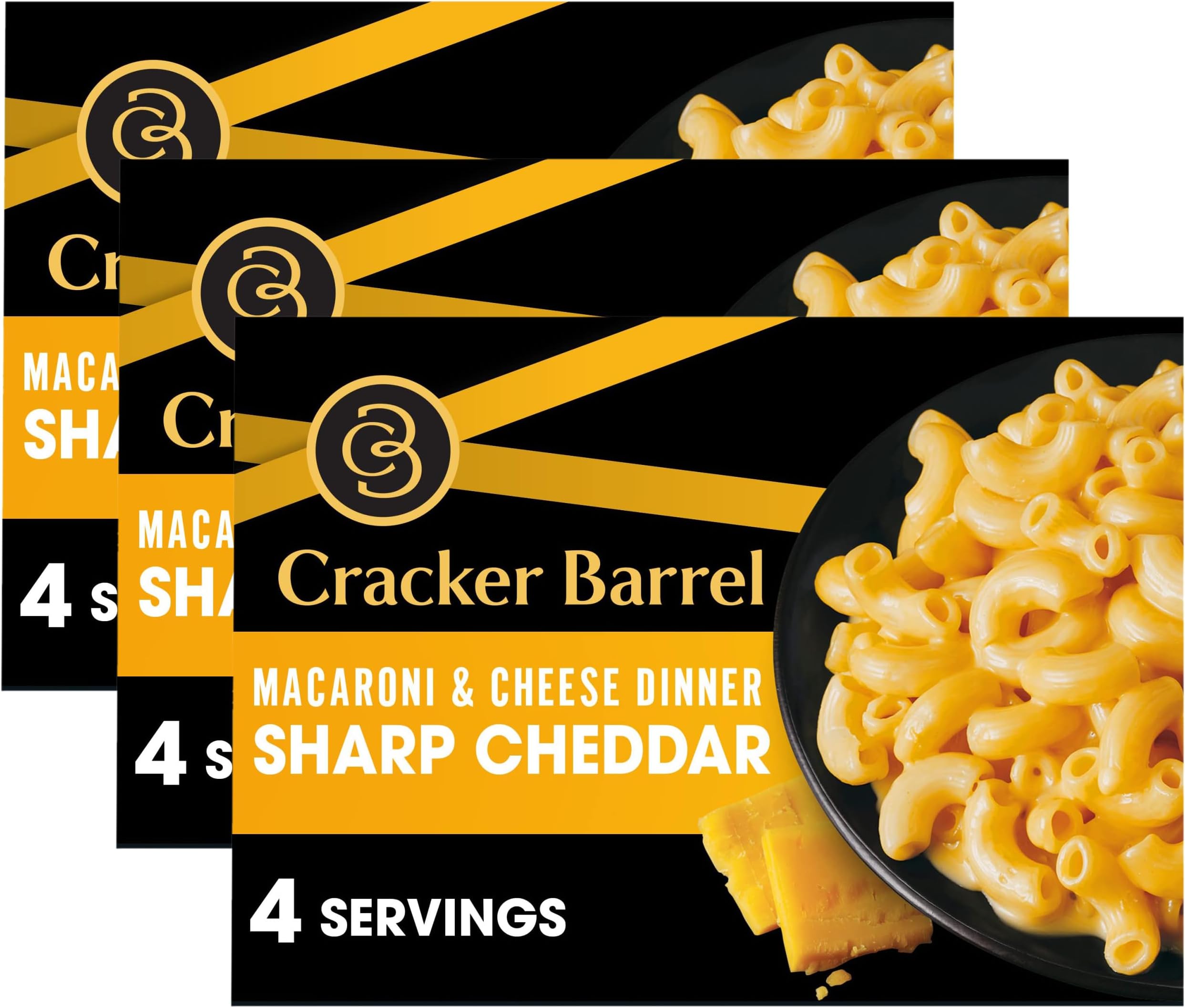 Amazon.com: Cracker Barrel Sharp Cheddar Macaroni & Cheese Dinner, 14 ...