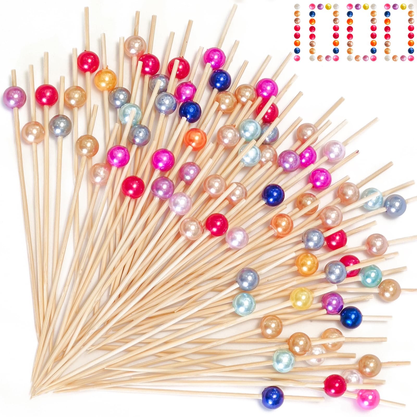 Amazon.com | 1000 Pieces Cocktail Picks Fancy Toothpicks for Appetizers ...