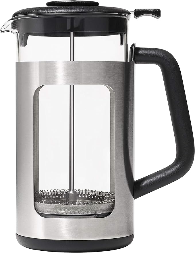 Amazon.com: OXO Brew Stainless Steel French Press Coffee Maker – 32oz ...